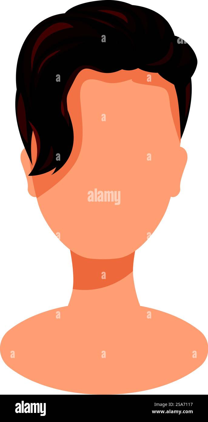 Male character showing a trendy hairstyle with side part, perfect for a ...