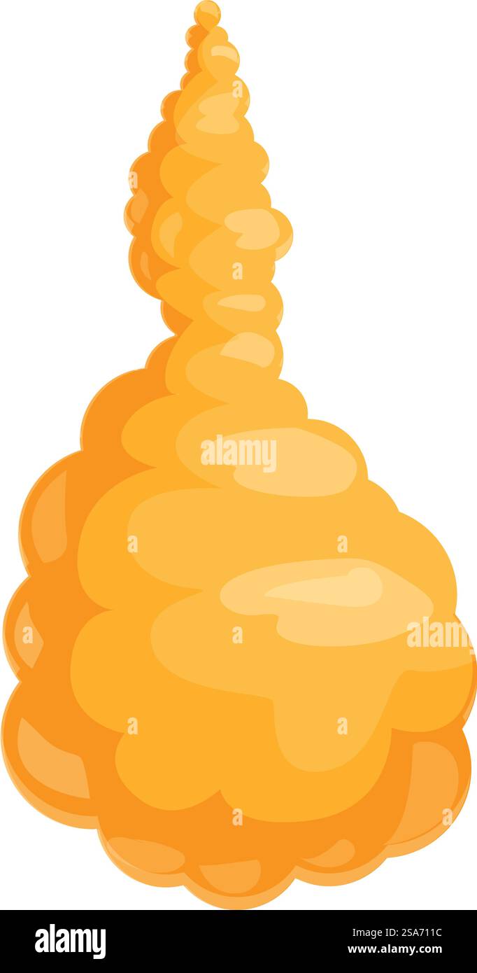 Cartoon cloud growing vertically with round shapes, perfect for weather ...