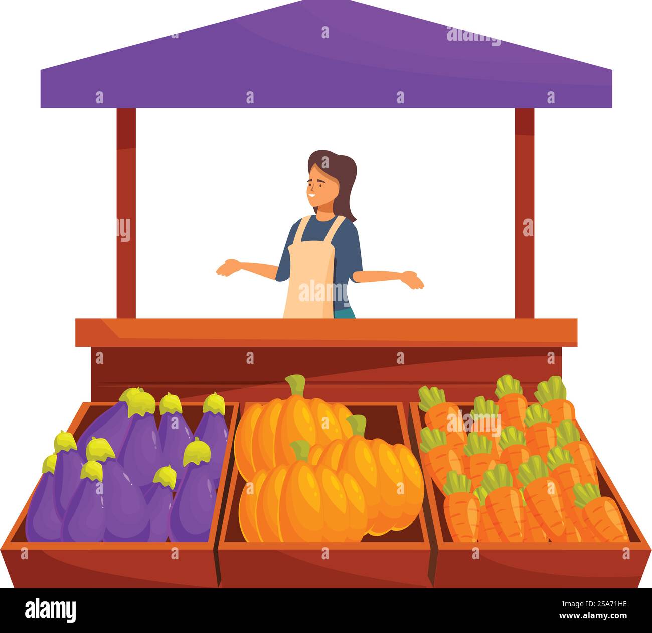 Farmers open air food market Cut Out Stock Images & Pictures - Alamy