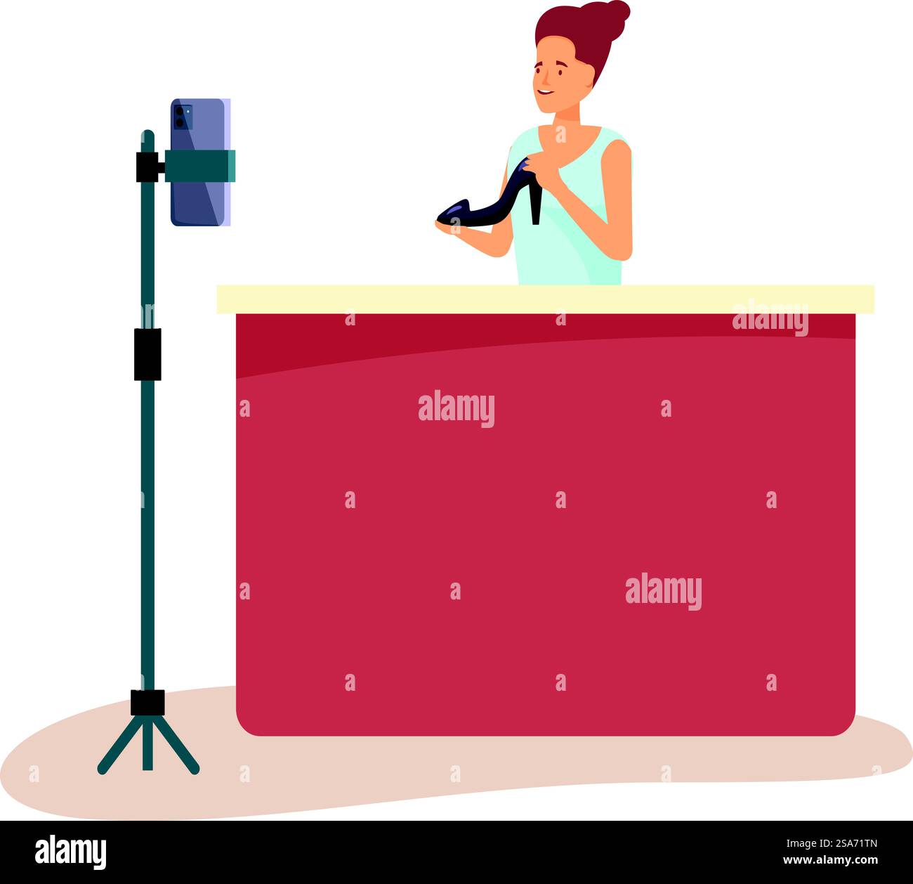 Footwear counter Stock Vector Images - Alamy