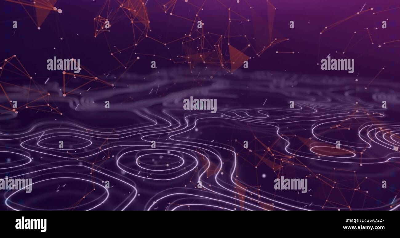 Image of digital shapes moving and circles Stock Photo - Alamy