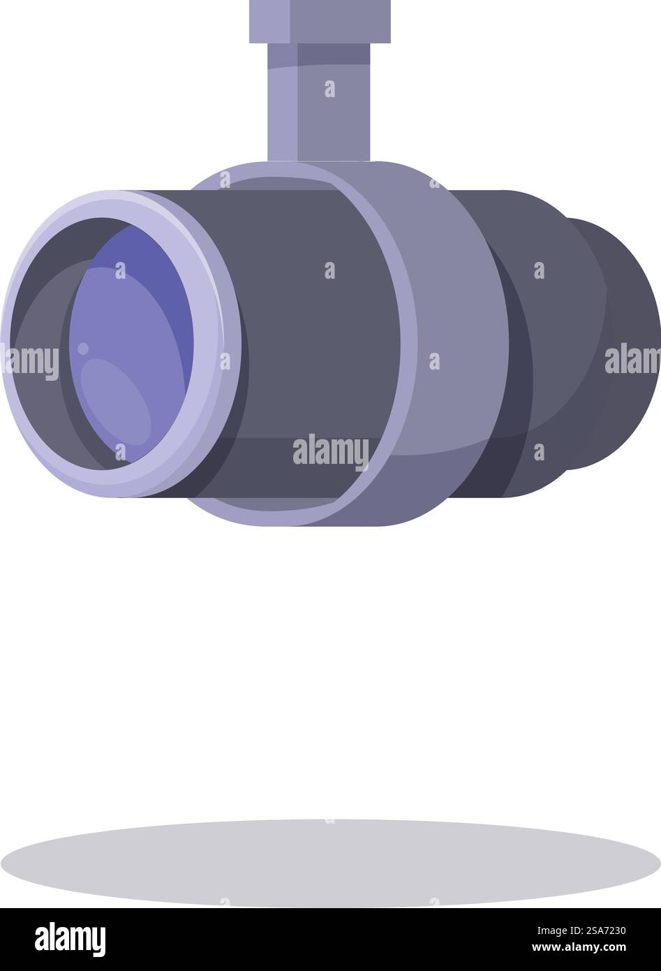 Telescope is observing space with big lens for astronomy exploration ...