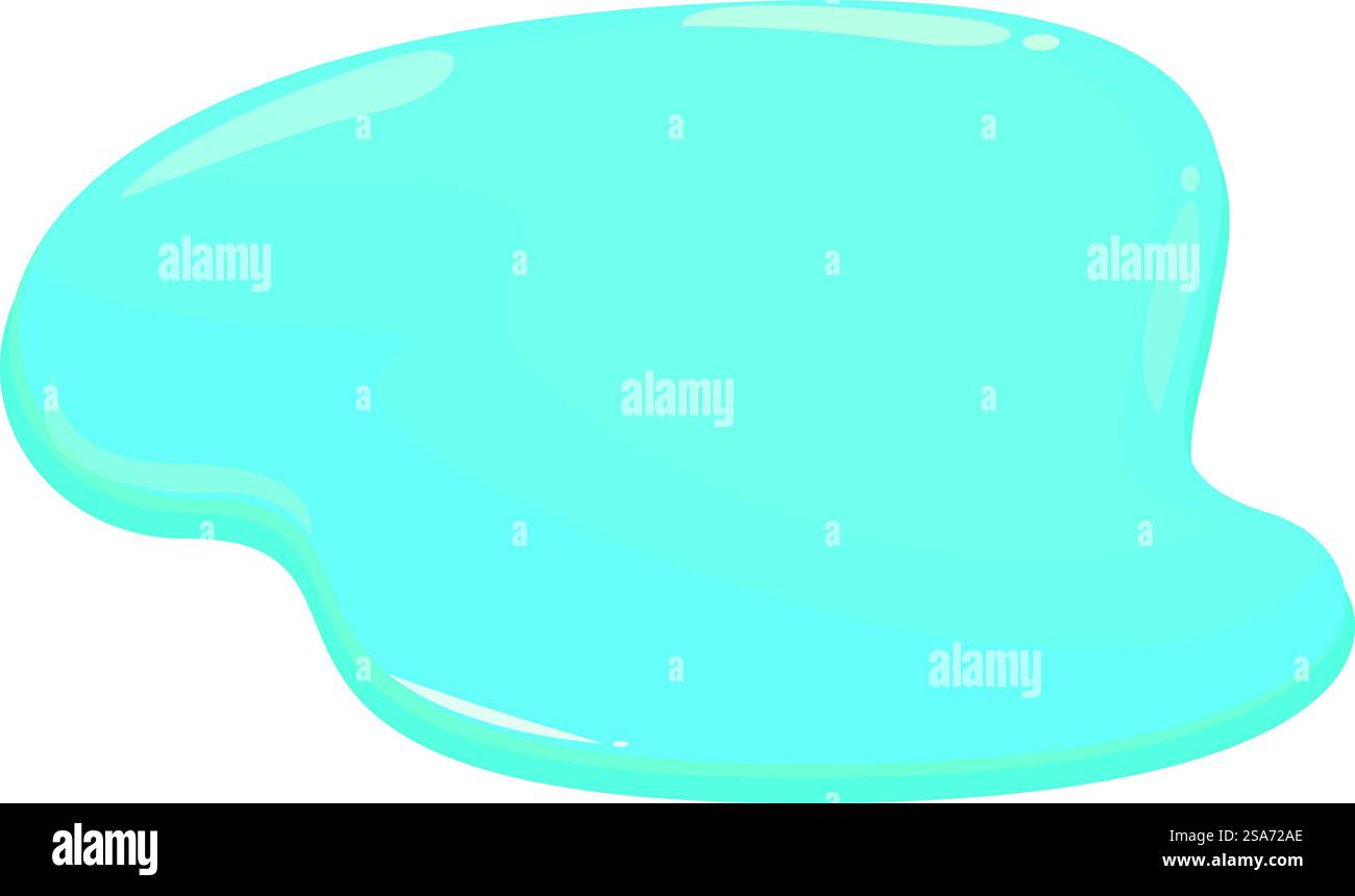 Cartoon puddle of water, juice, or paint spilling and making a mess ...