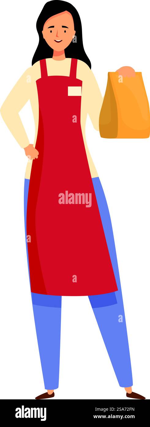 Retail worker supermarket Stock Vector Images - Alamy
