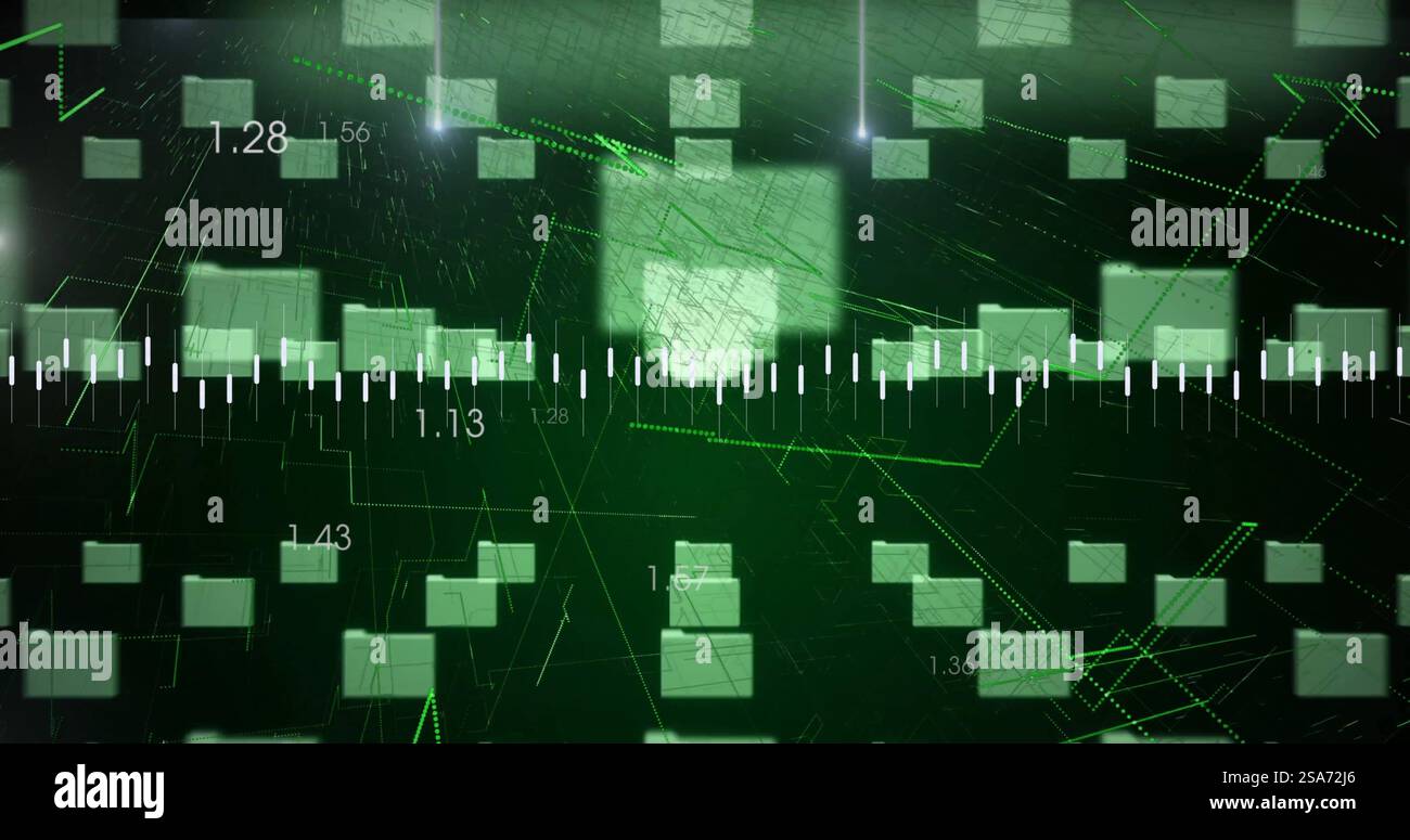 Image of data processing over digital files Stock Photo - Alamy