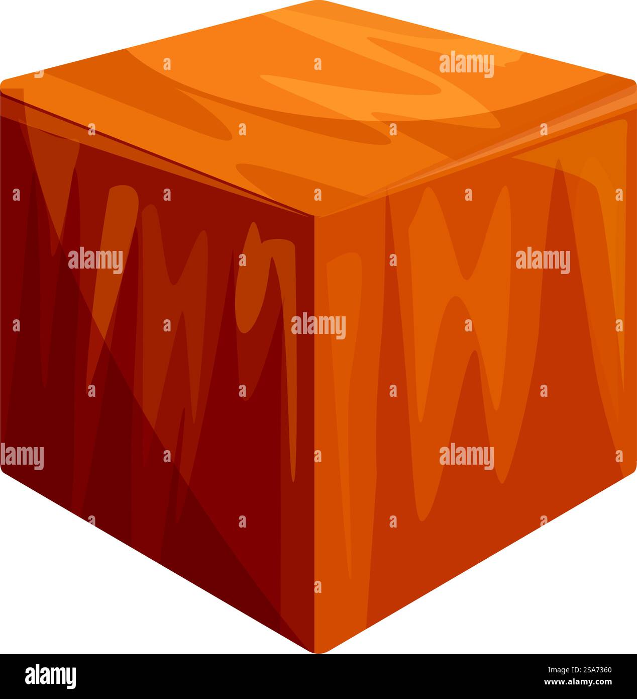 Simple, square block of wood is showing a beautiful grain pattern ...