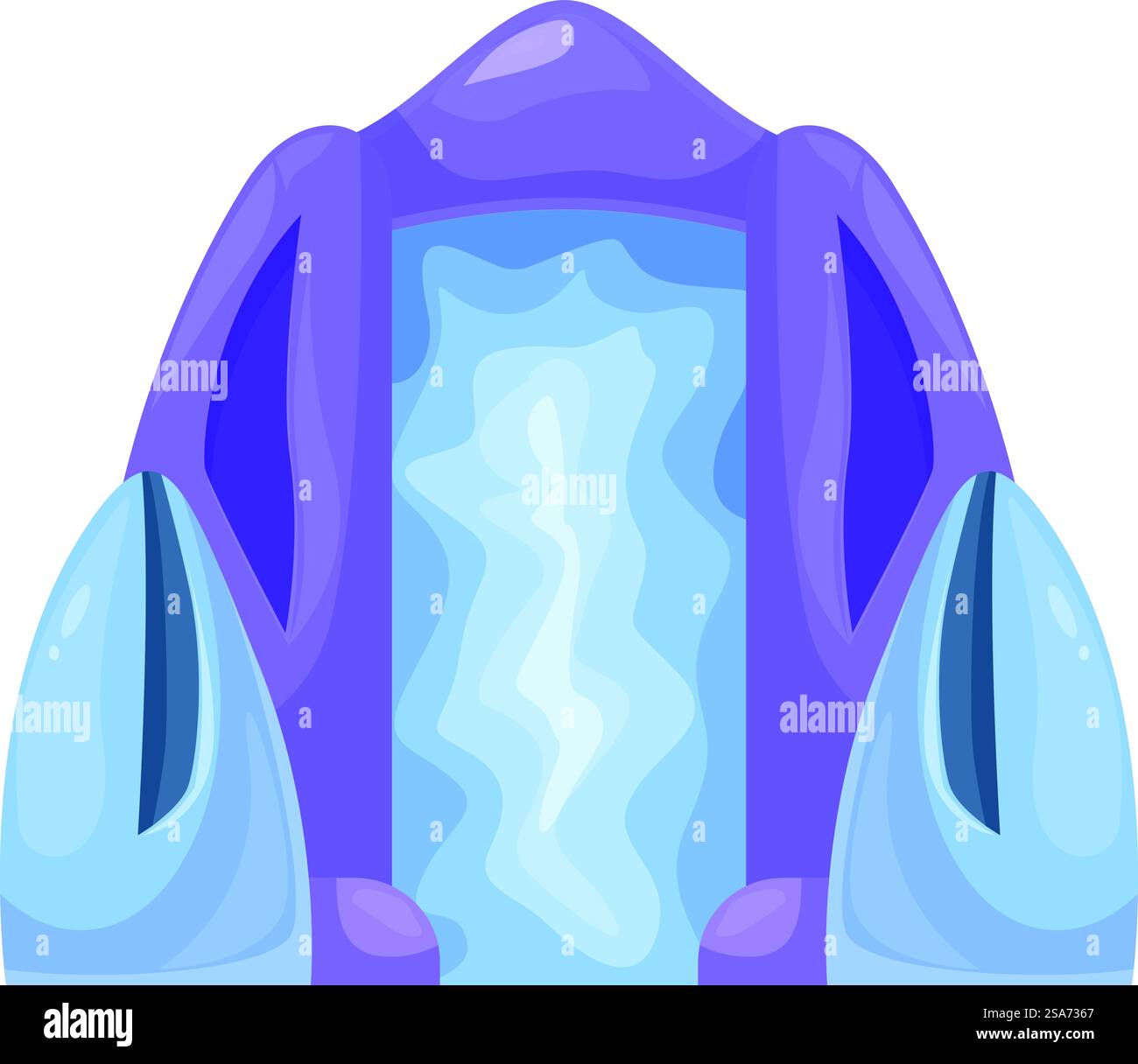 Futuristic cryogenic chamber with transparent glass displaying frozen ...