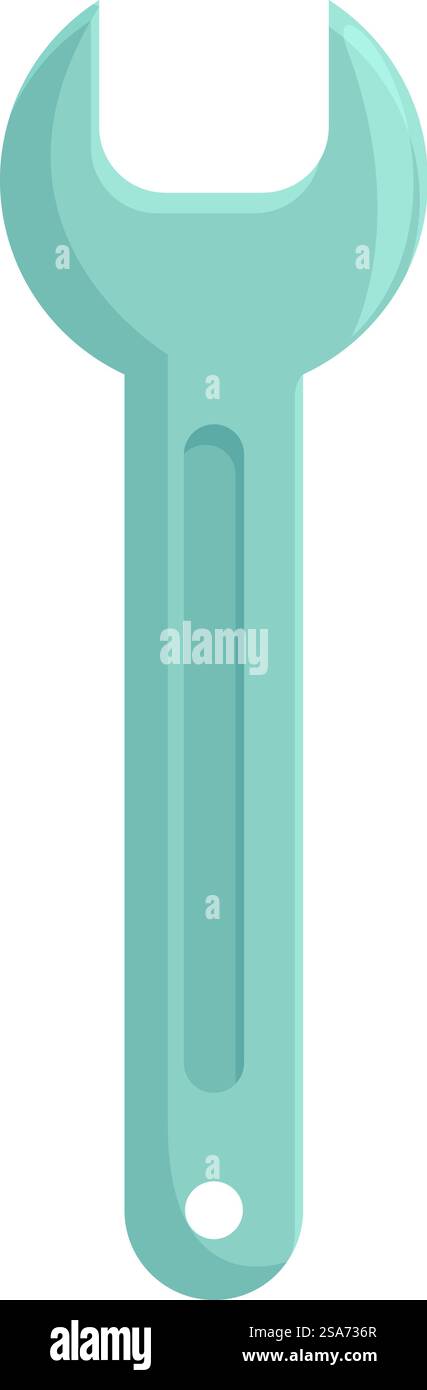Cartoon style icon of an adjustable wrench, perfect for projects ...