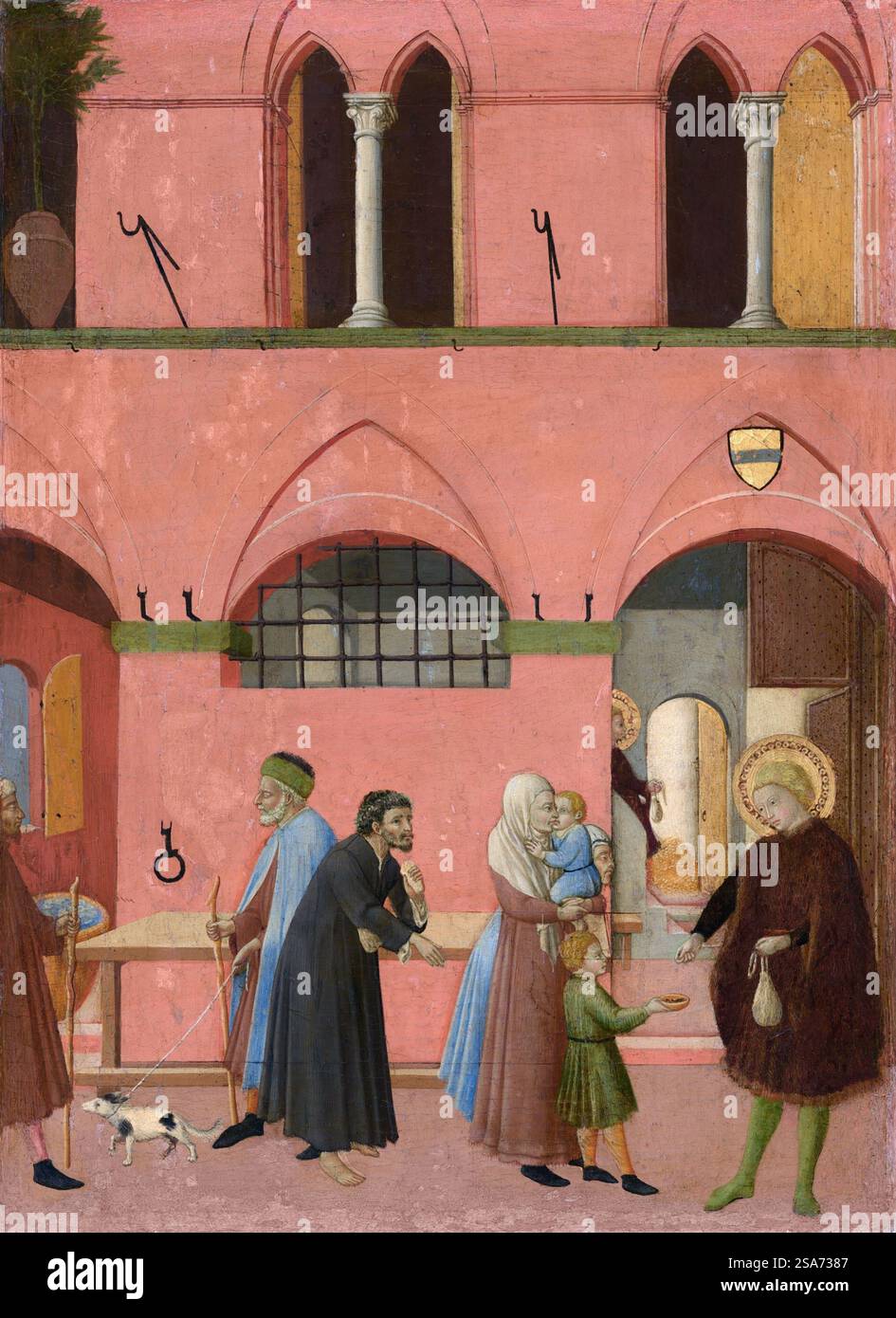 Painting of saint Anthony distributing his wealth to the poor painted ...