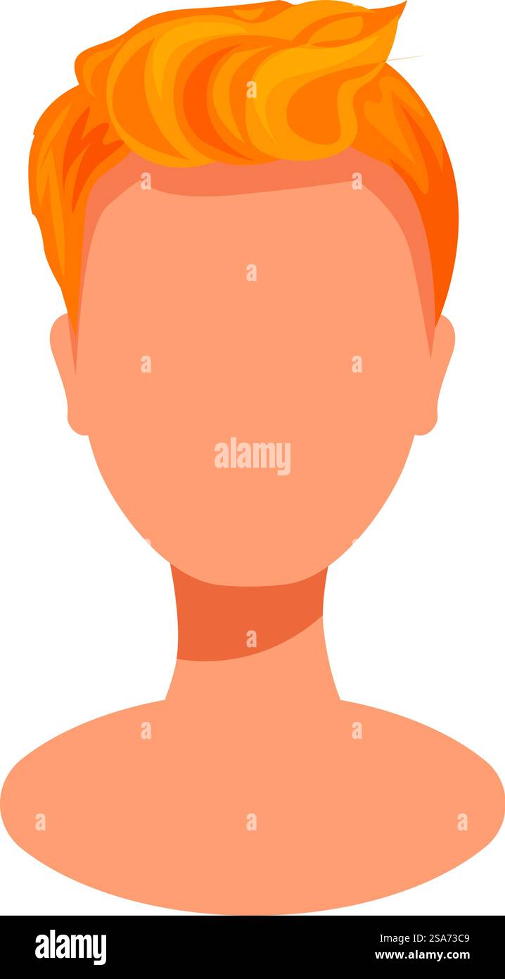 Faceless man with ginger hair posing showing trendy hairstyle for ...