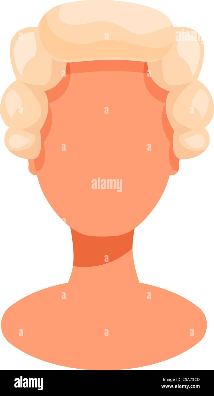 Cartoon illustration of a judge character wearing a white curly wig ...