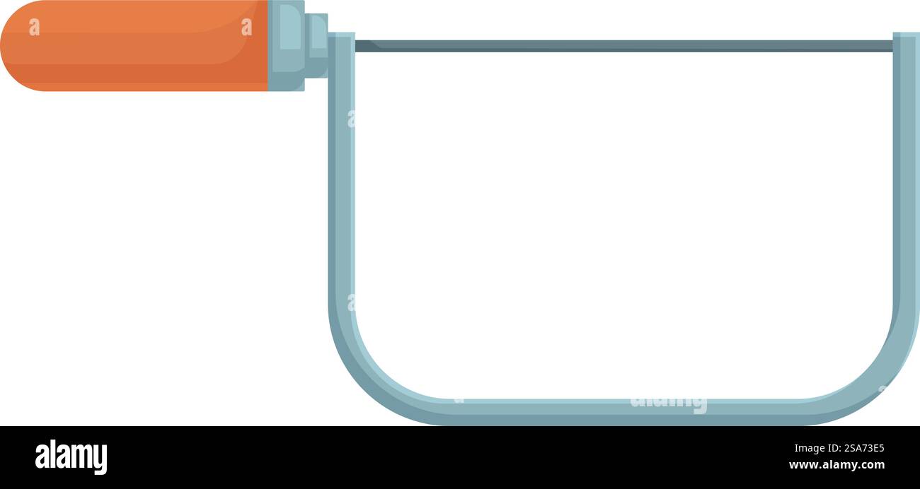 Coping saw with wooden handle for cutting shapes and curves in wood or ...