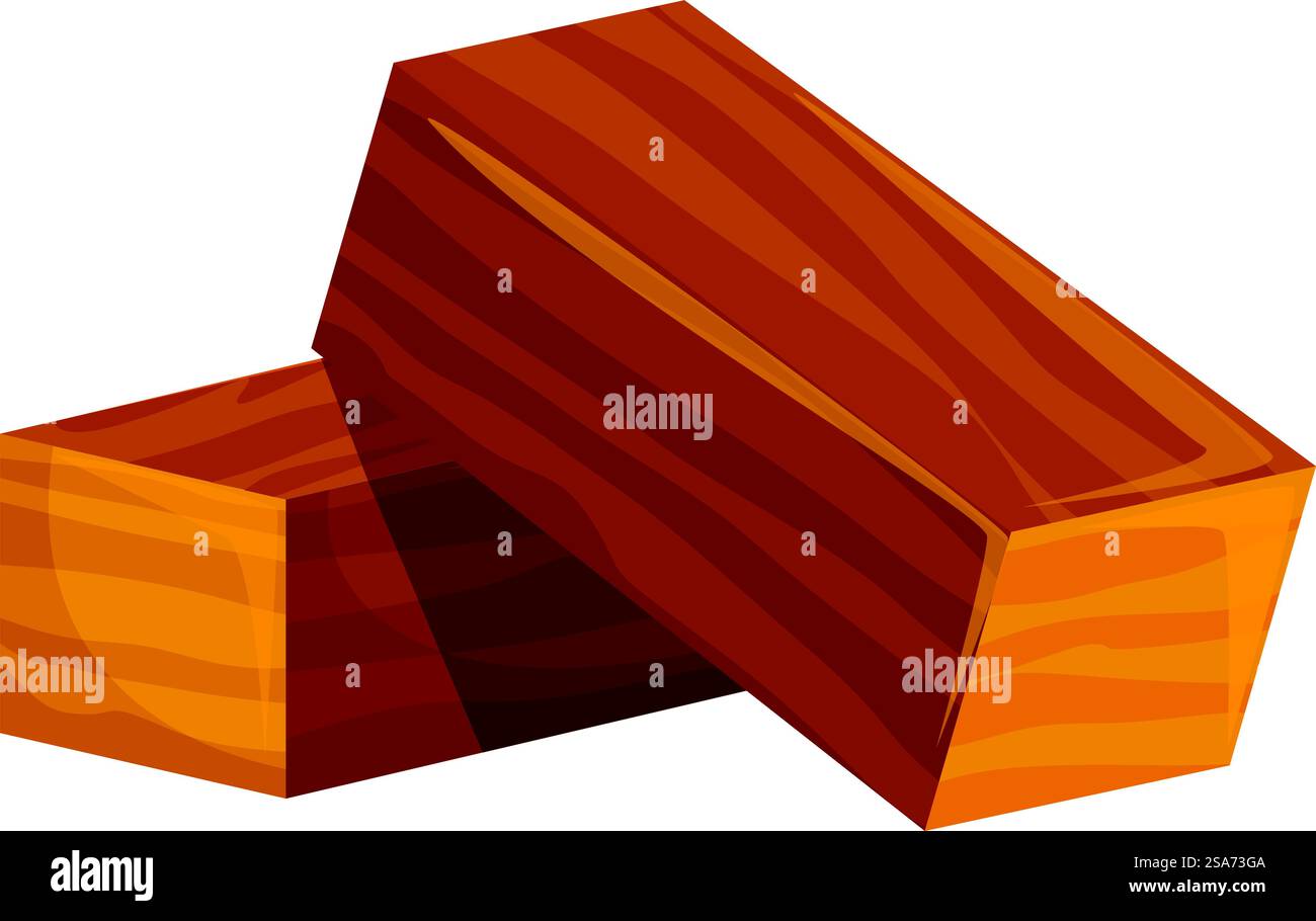 Two wooden planks with visible wood grain lying on top of each other ...