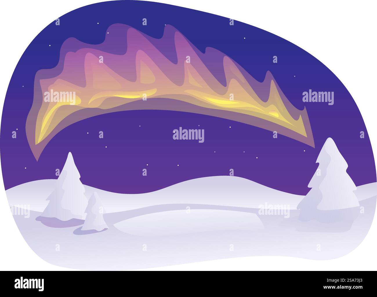 Christmas trees in night Cut Out Stock Images & Pictures - Alamy