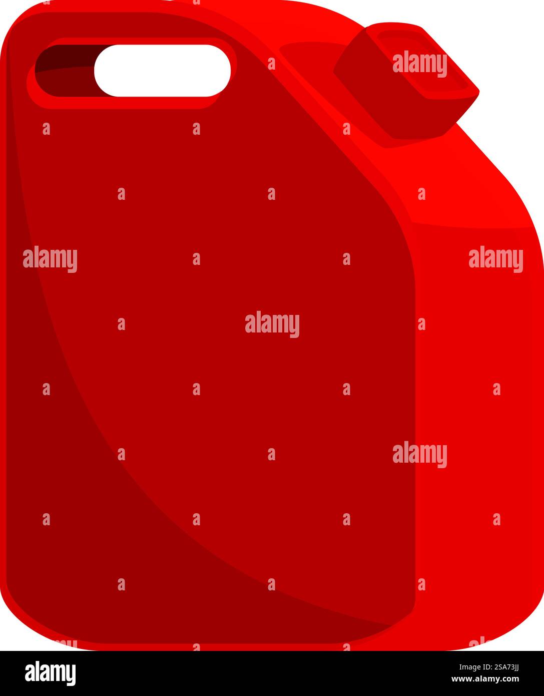 Red plastic gas canister holding fuel, essential for powering vehicles ...