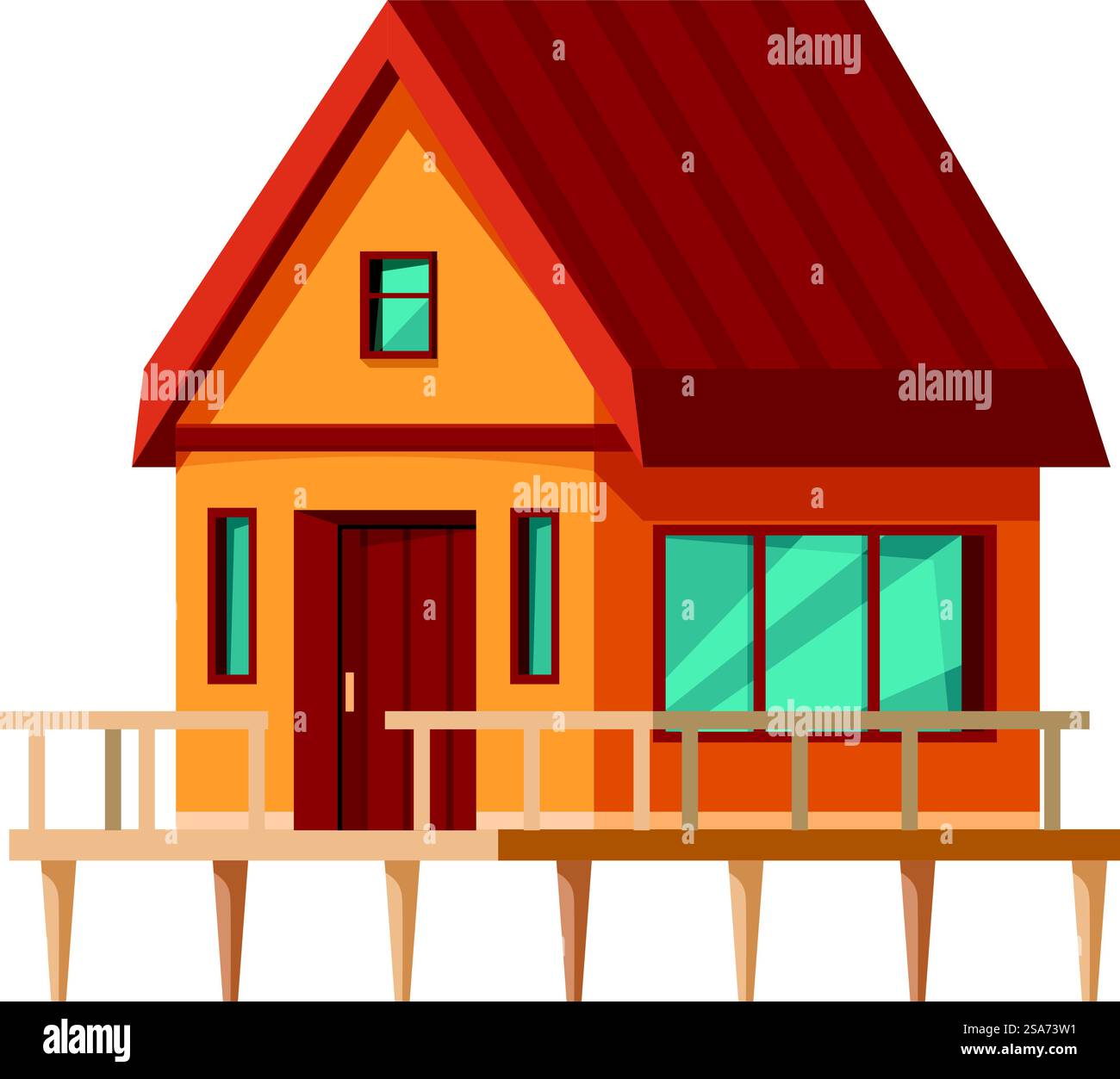 Terrace by the water Cut Out Stock Images & Pictures - Alamy