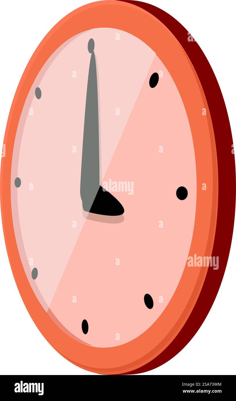 Round clock showing half past one hi-res stock photography and images ...