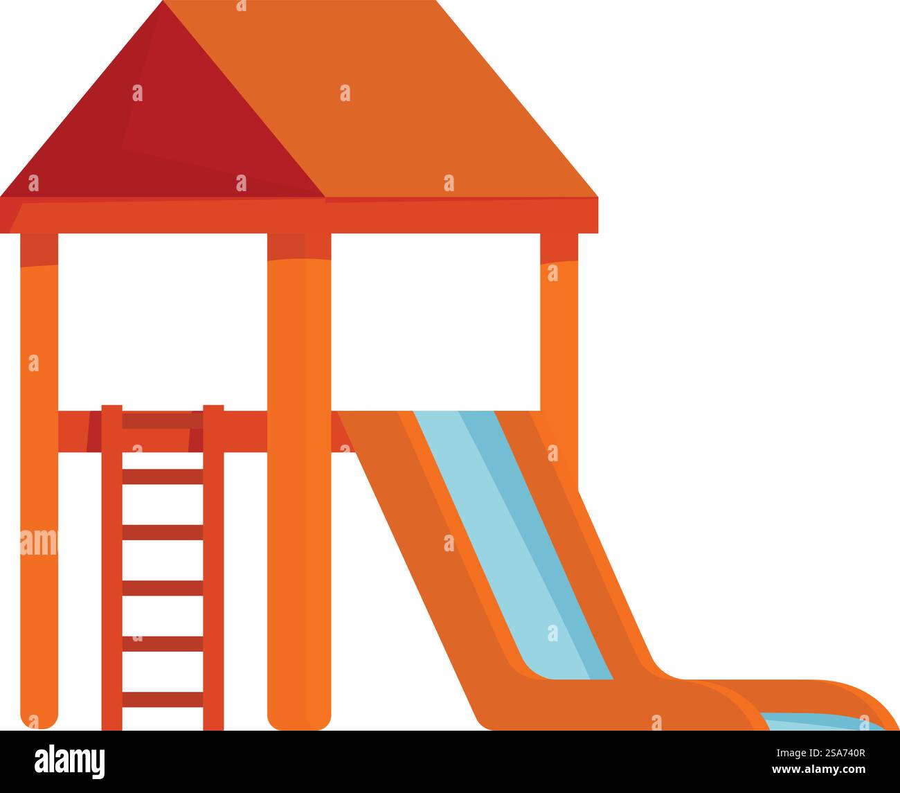 Wooden playground equipment featuring a slide with a ladder, providing ...