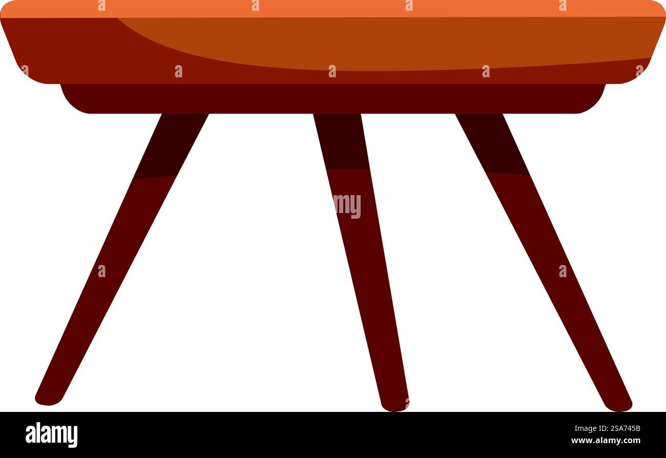 This illustration features a basic wooden table design with a ...