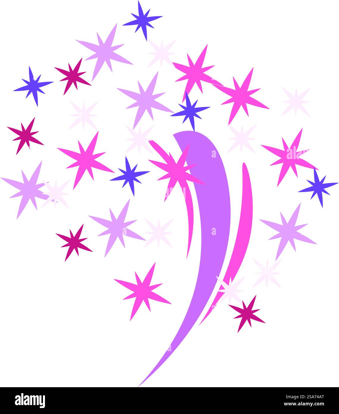 Colorful illustration of fireworks exploding in the sky with a festive ...