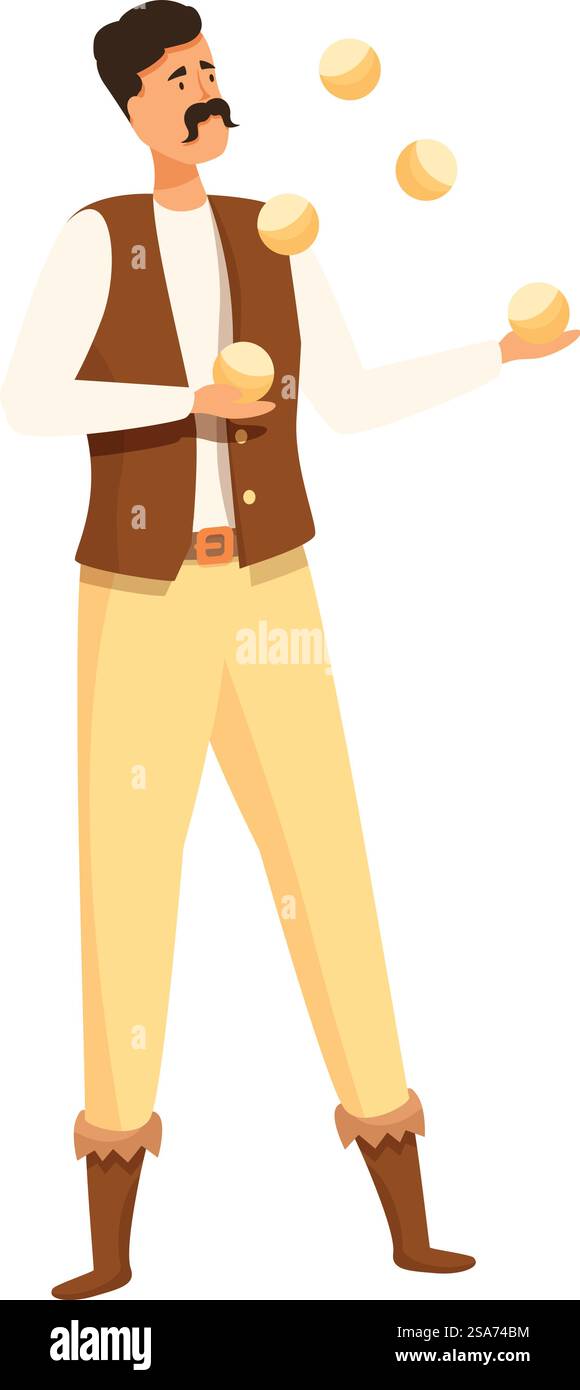 Circus artist juggling golden balls hi-res stock photography and images ...