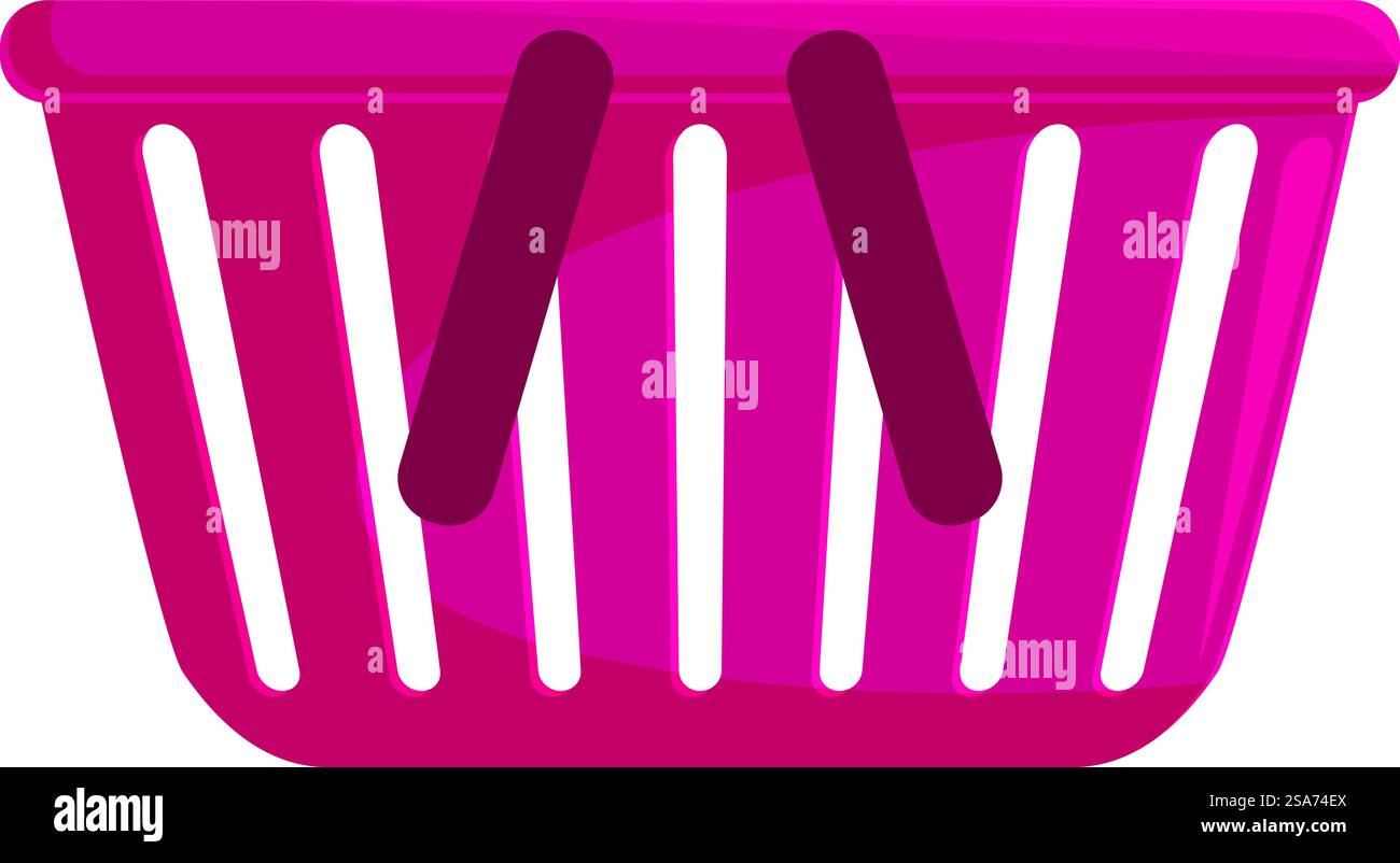 Pink empty shopping basket waiting to be filled with groceries. Empty ...