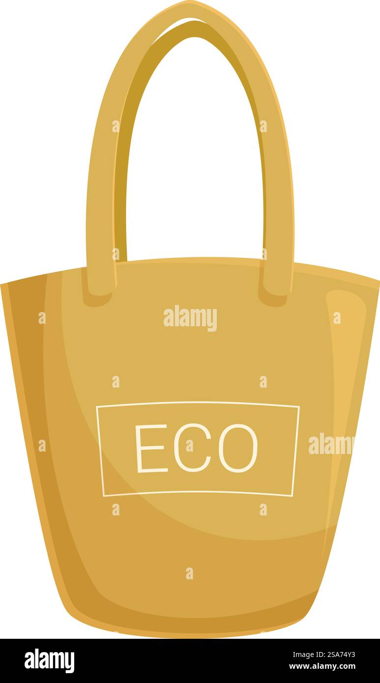 Beige reusable shopping bag promoting environmental awareness and ...