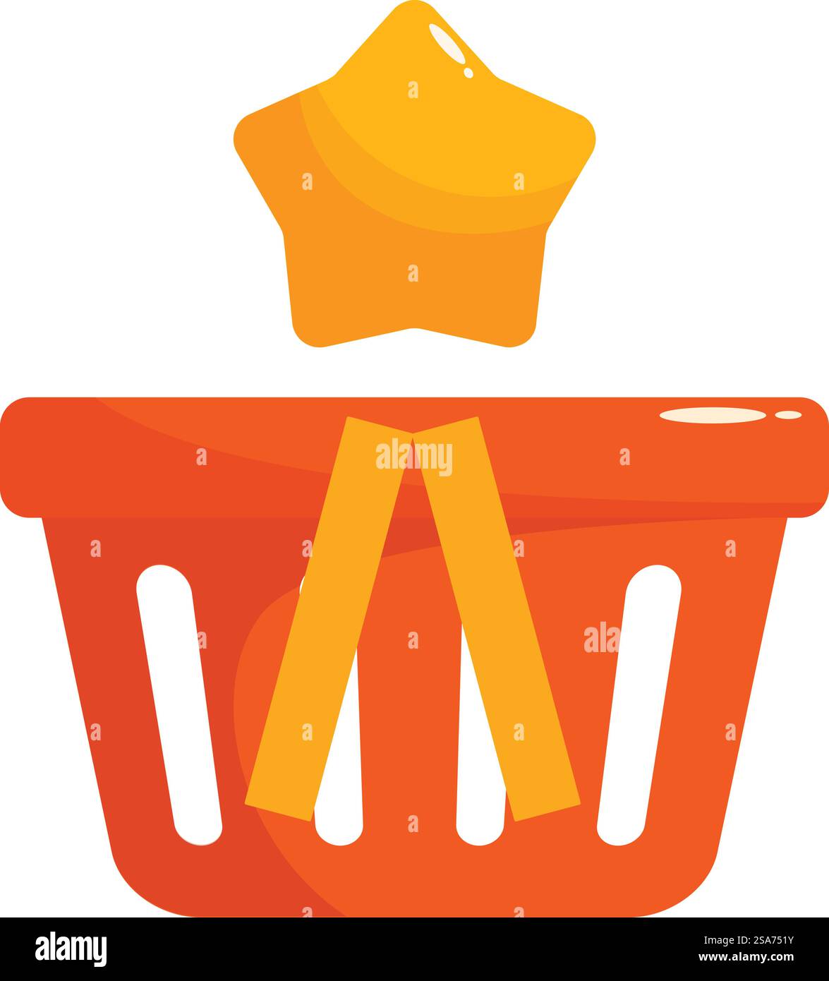Orange shopping basket getting a five star rating for ecommerce ...