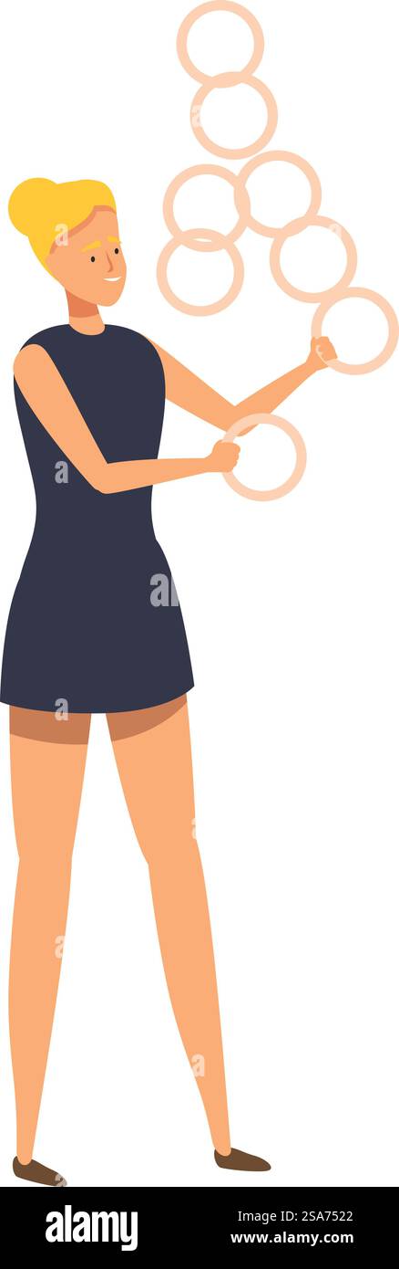 Professional dexterity female circus acrobat hi-res stock photography ...