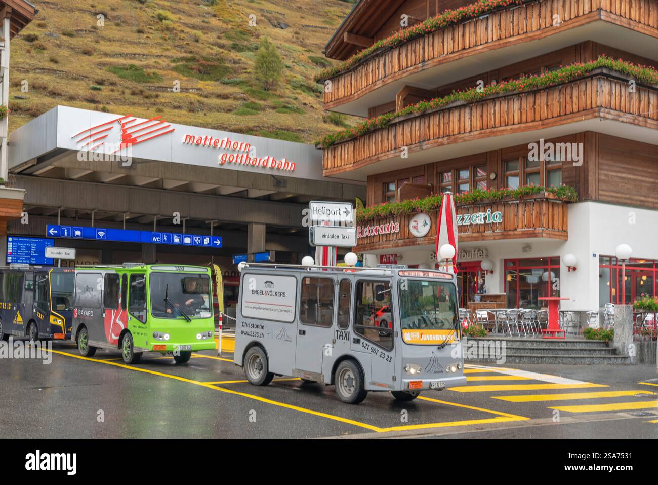The train station at Zermatt, Switzerland, Europe Stock Photo - Alamy
