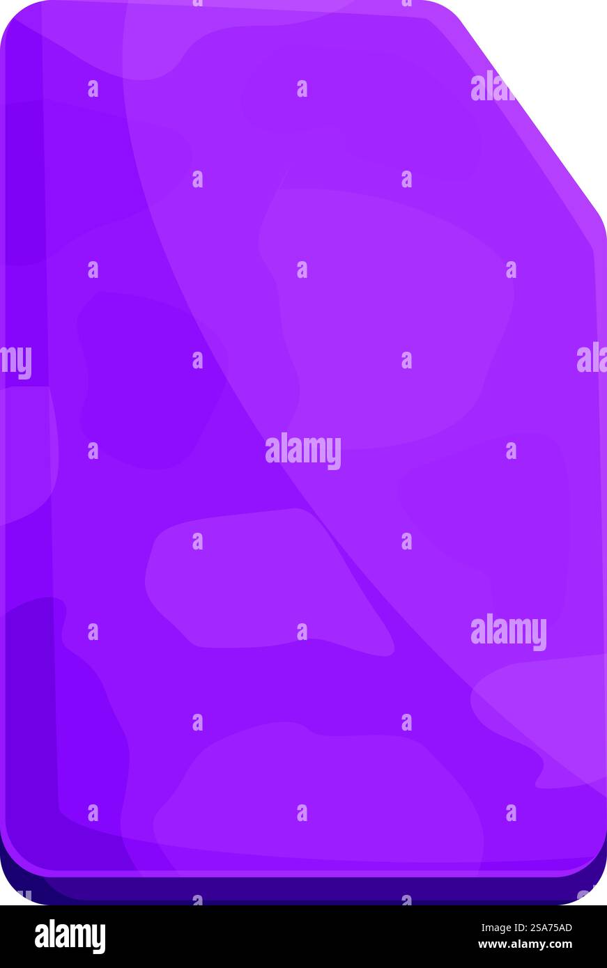 Purple stone slab with a rounded corner, potentially used for ...