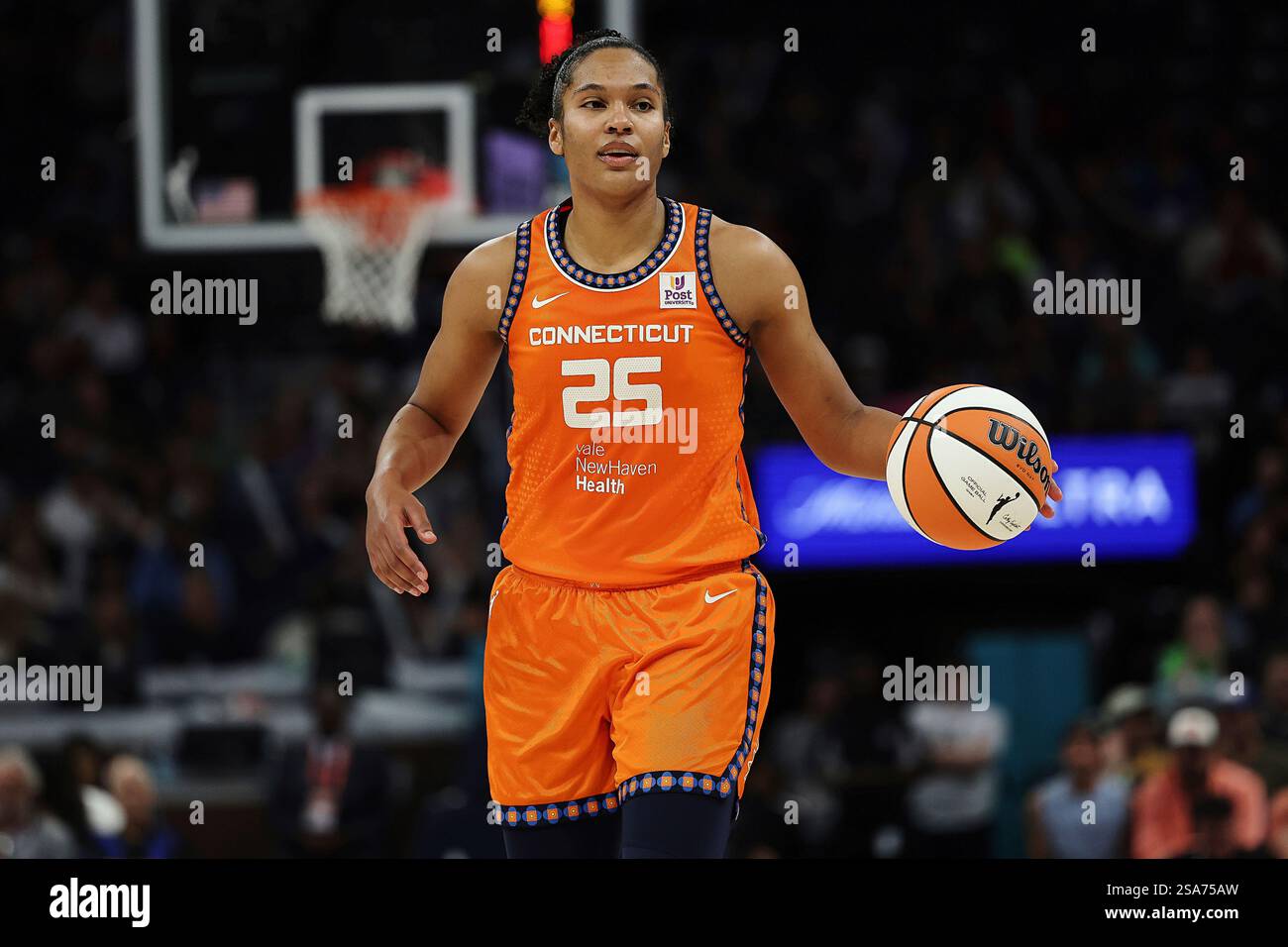 FILE - Connecticut Sun forward Alyssa Thomas (25) handles the ball ...