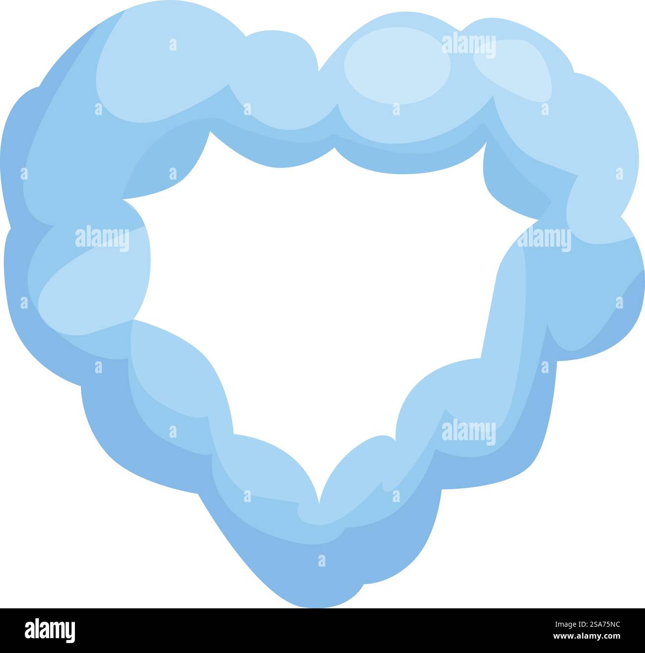 Blue fluffy cloud forming a heart shape, bringing love and good ...