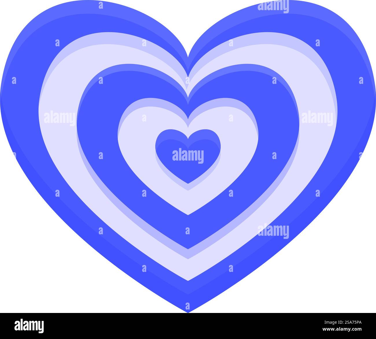 Blue heart is repeating its shape giving a sense of infinity and ...