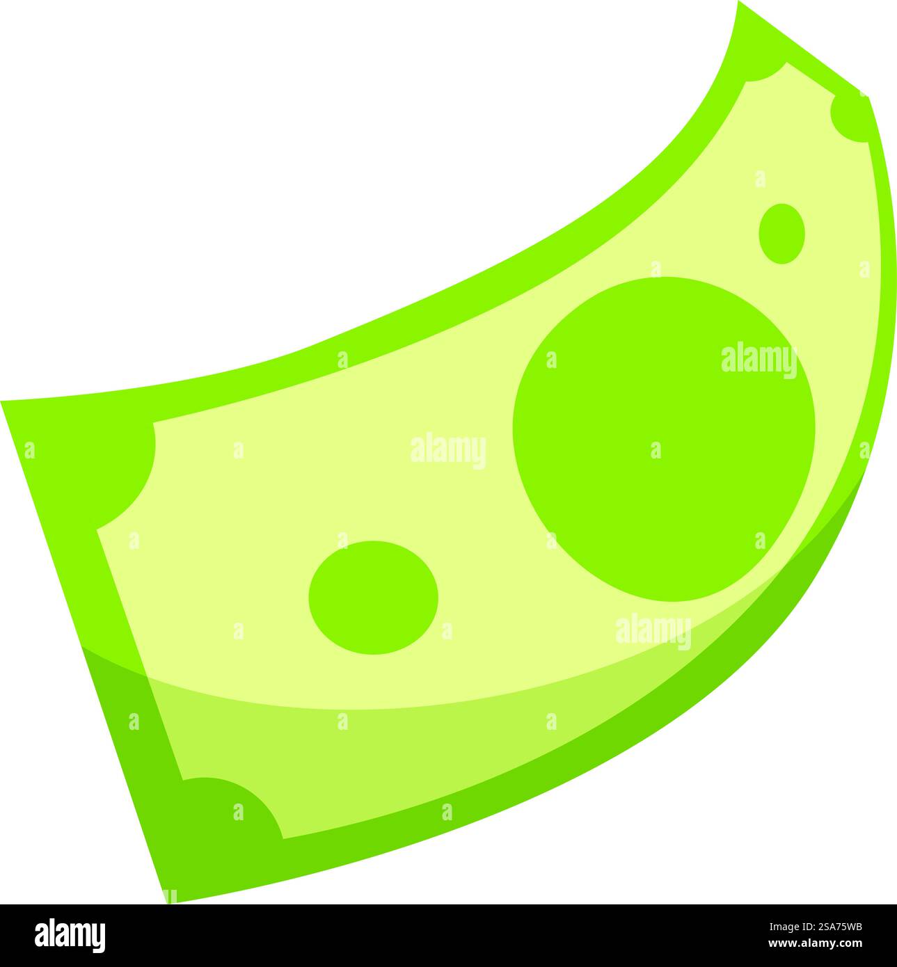 Green banknote waving, symbolizing money, finance, and economic growth ...