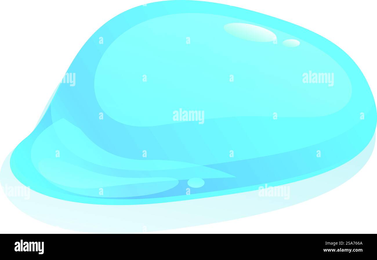 Big blue water drop is splashing on the floor, making a satisfying ...