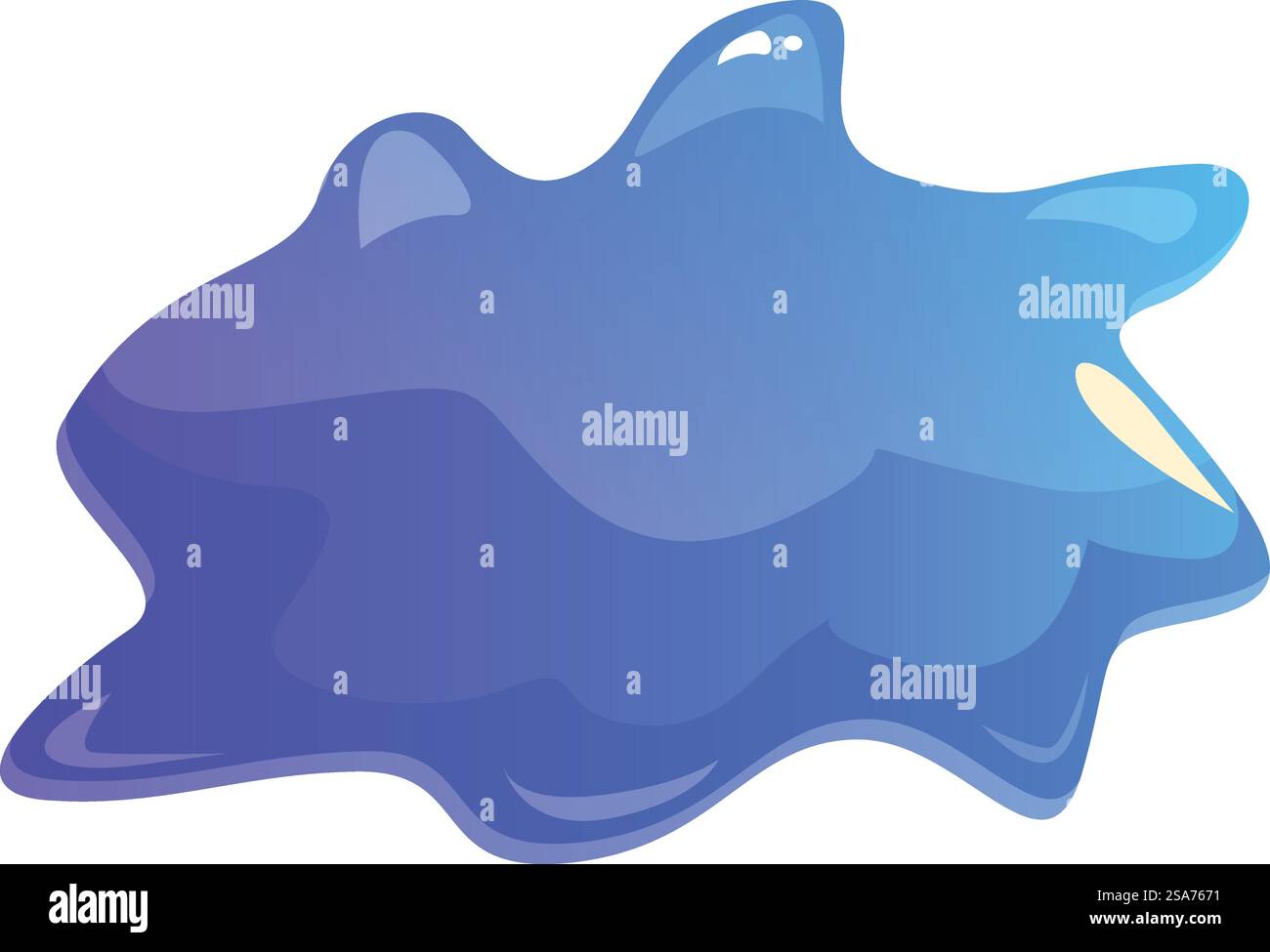 Blue liquid blob is flowing with a gradient effect. Blue liquid blob ...