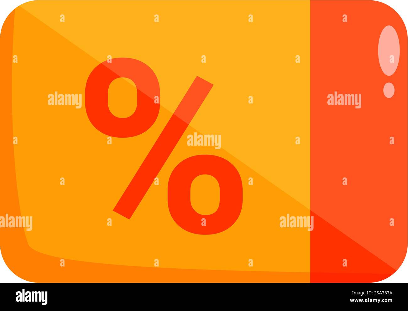 Orange discount card showing percentage symbol for sales and promotions ...