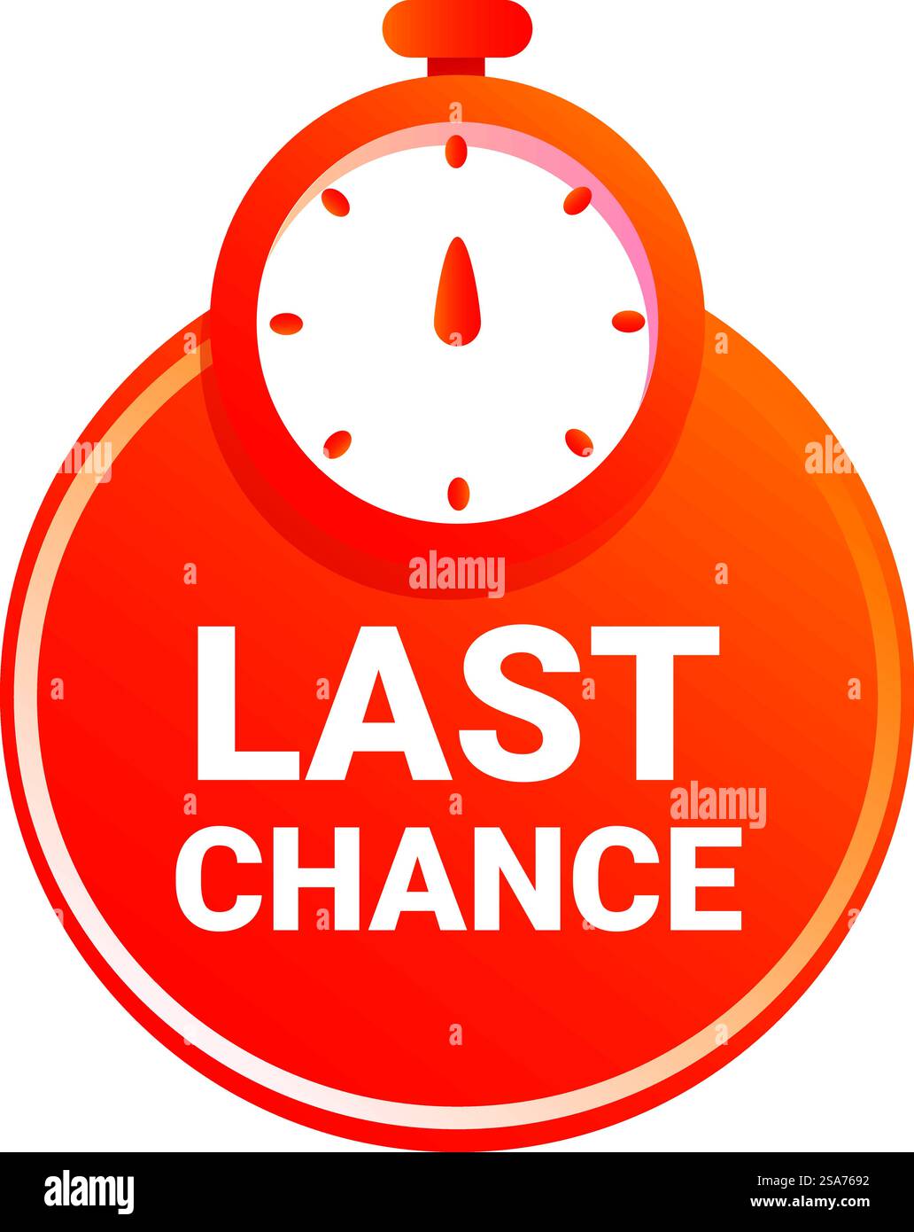 Orange countdown timer showing that it’s the last chance to get a ...