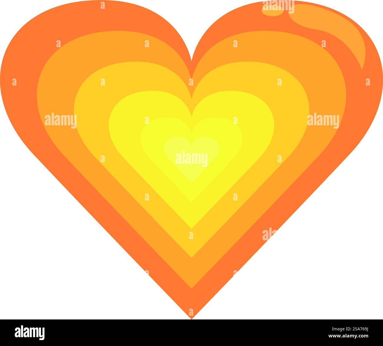 Big orange heart is getting bigger and bigger from the inside out ...