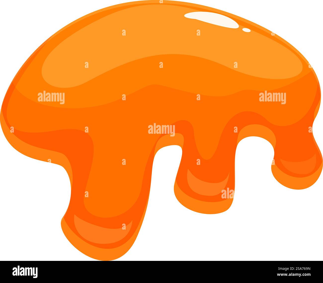 Illustration featuring orange glaze dripping down, perfect for food and ...