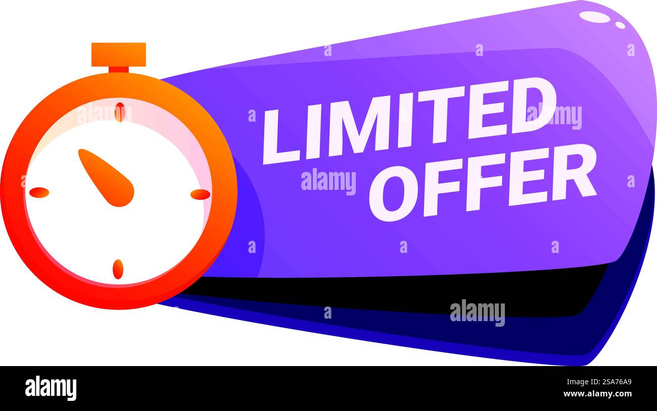 Stopwatch is counting down the time remaining for a limited offer ...