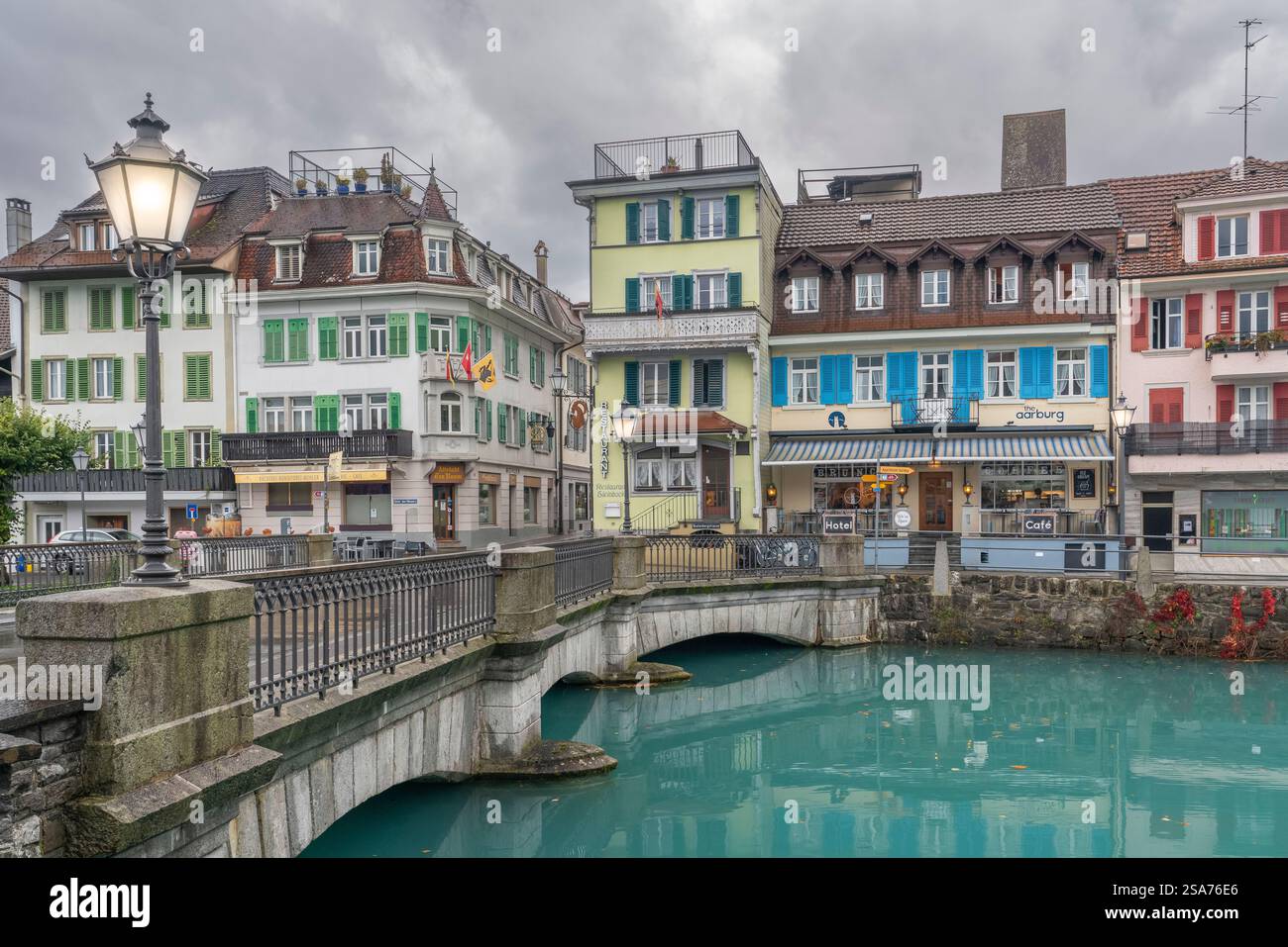 City street in downtown Interlaken, Switzerland, Europe Stock Photo - Alamy