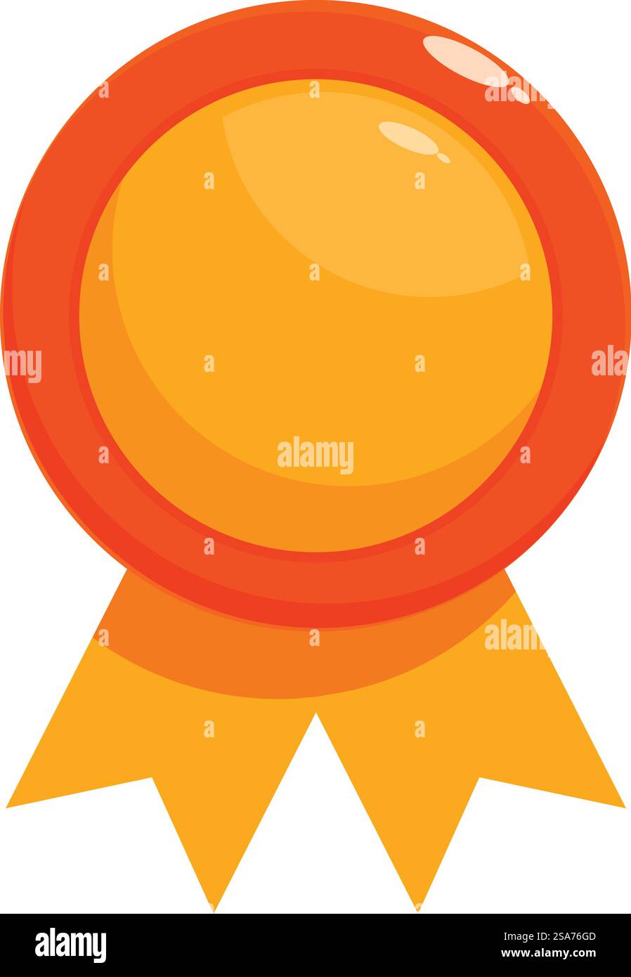 Orange award ribbon is standing out, representing achievement and ...