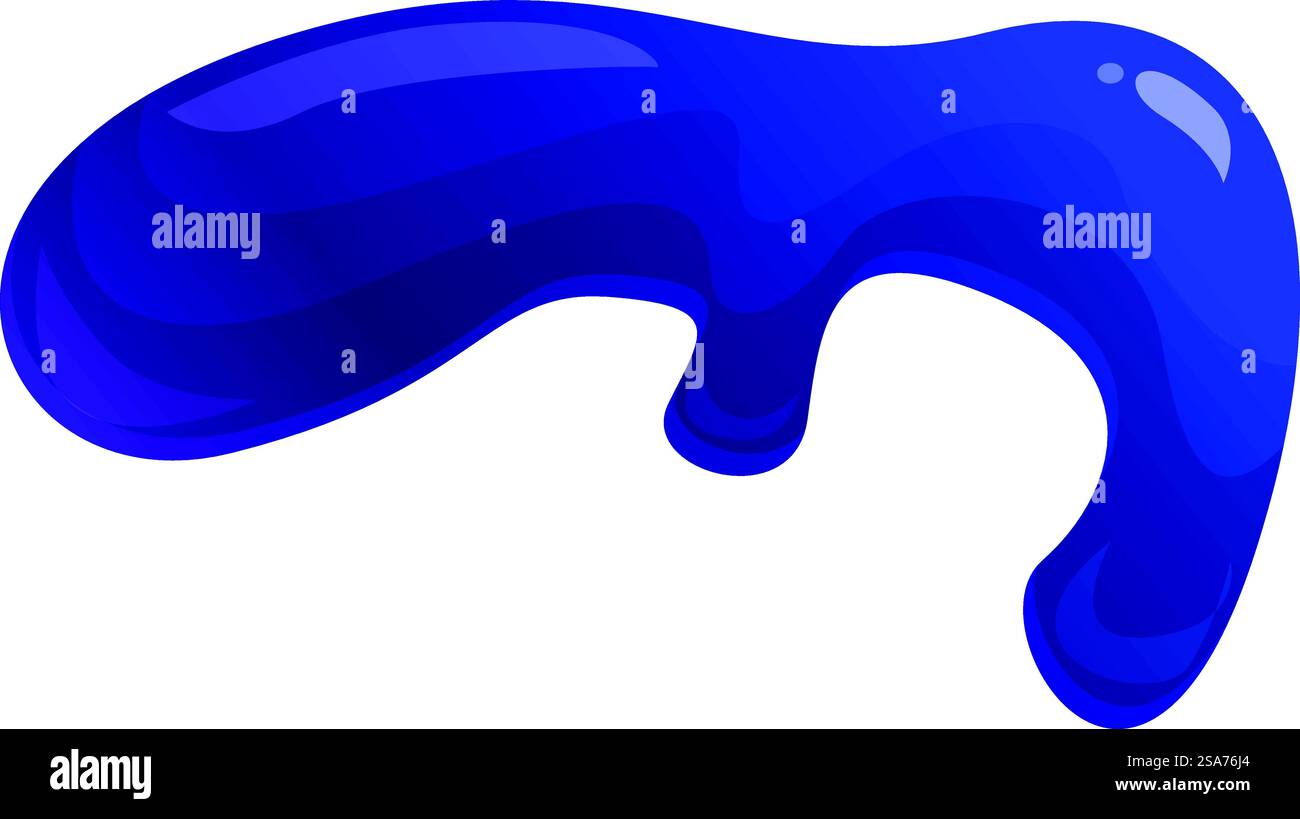 Thick, blue slime dripping down, creating a gooey and playful texture ...