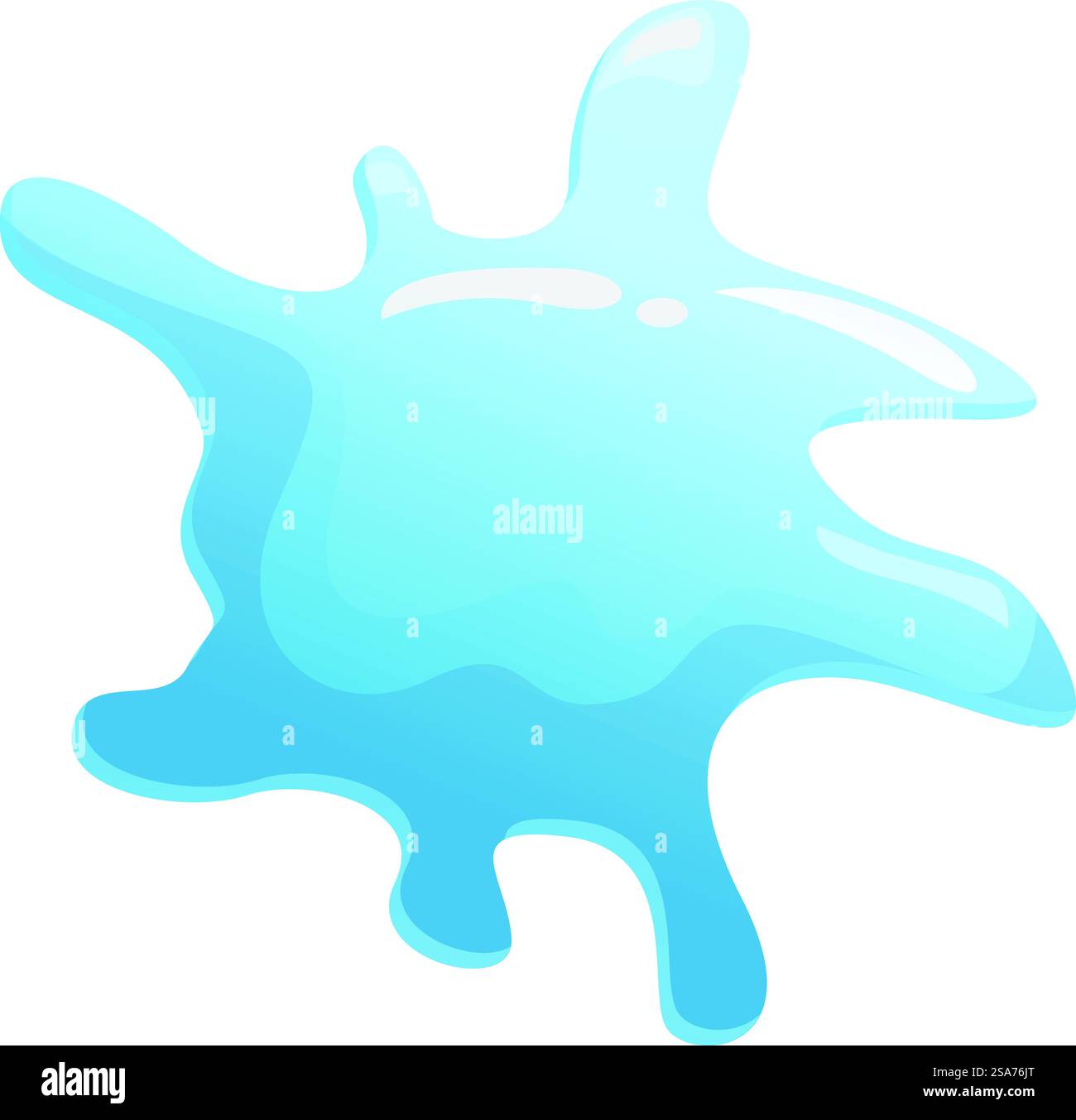 Cartoon illustration of blue water splashing down. Blue water splashing ...