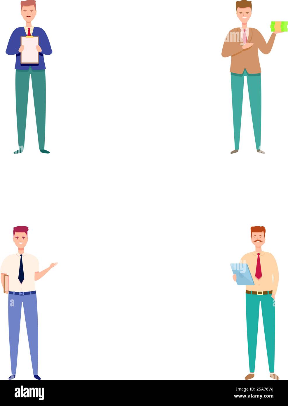 Online loan icons set cartoon vector. Successful male lender character ...