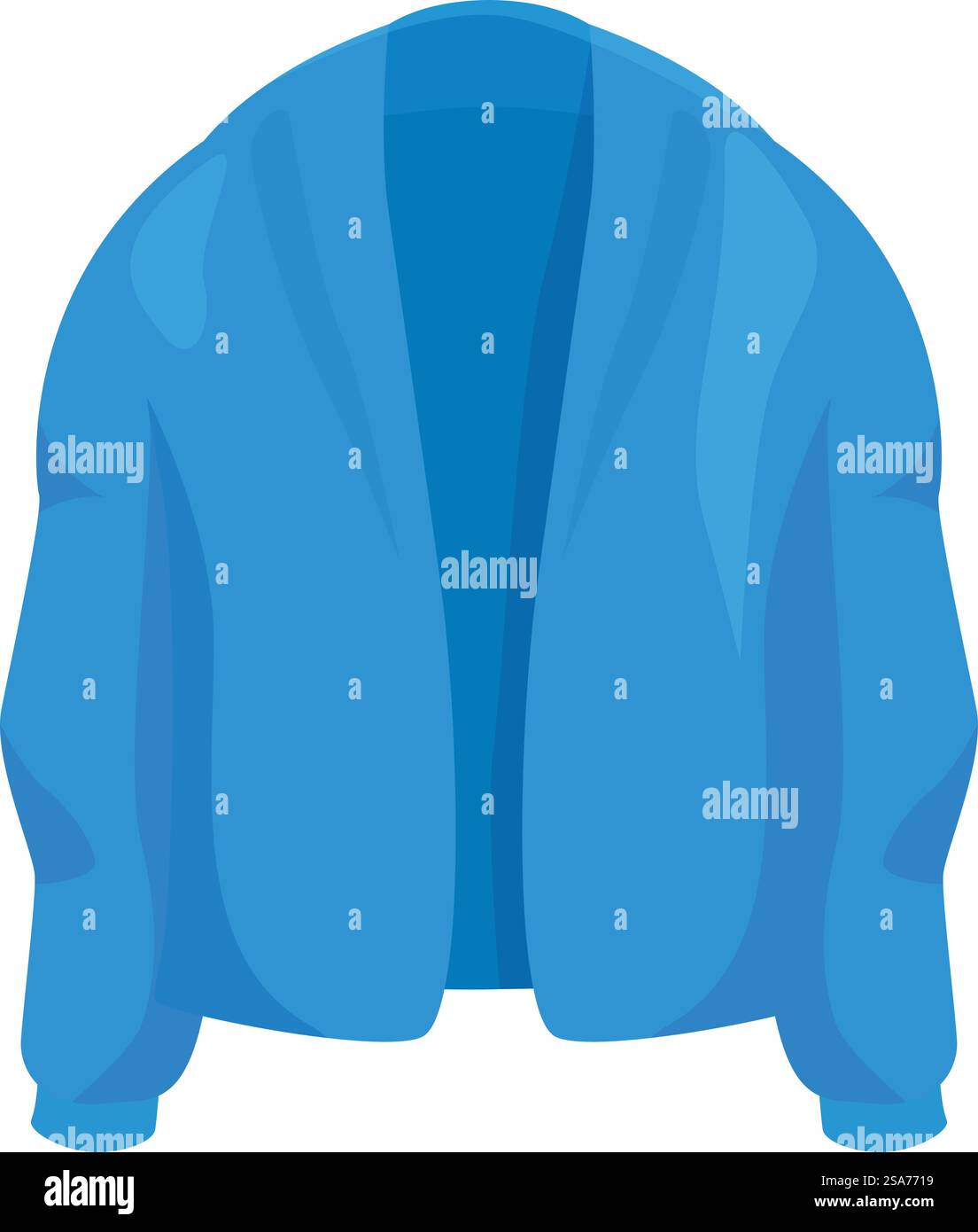 Blue jacket laying flat, great image for a clothing website. Blue ...
