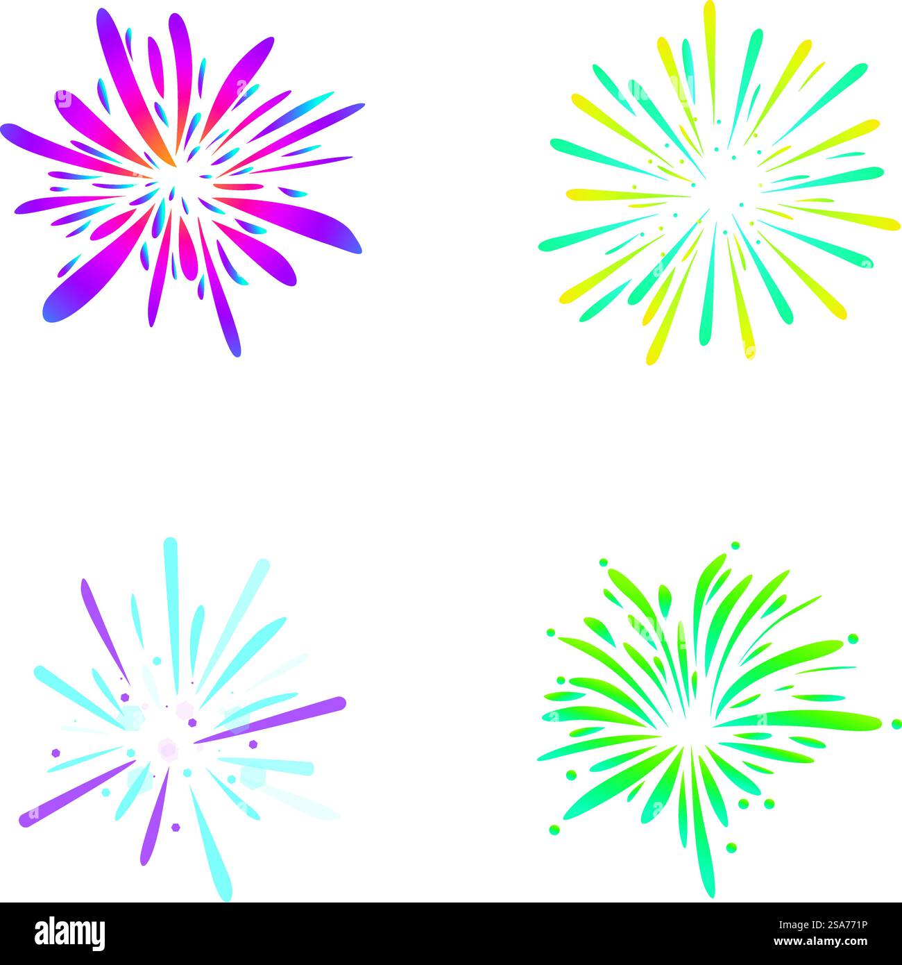 Festival firework icons set cartoon vector. Festive colorful salute ...