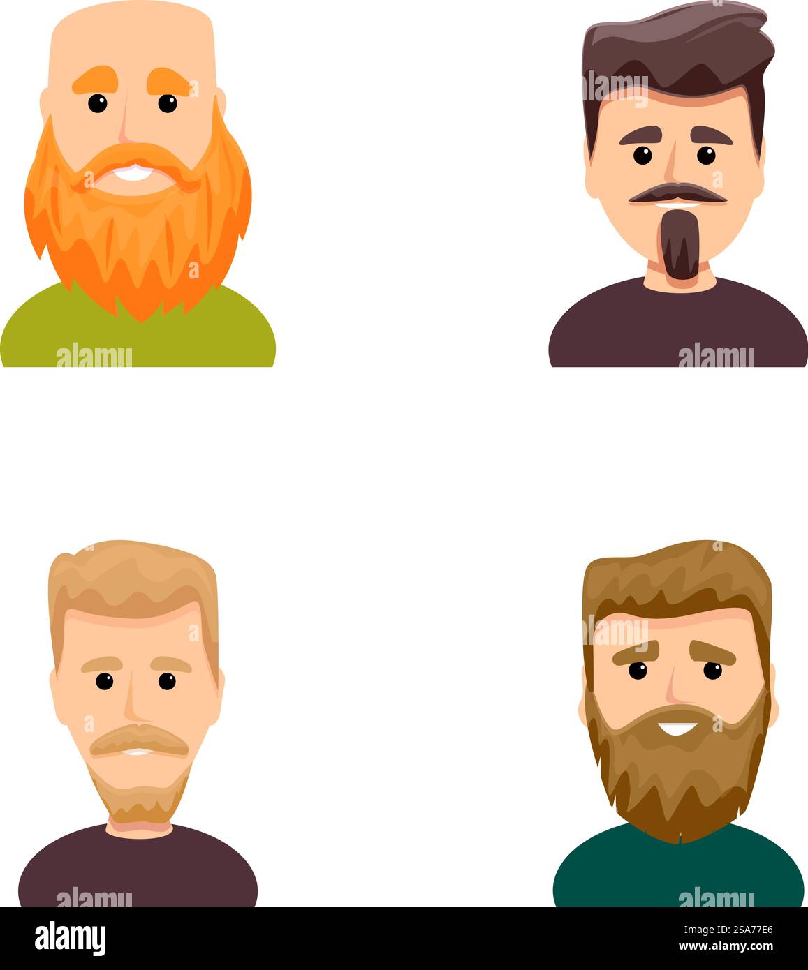 Cartoon man icons set cartoon vector. Cartoon men of various age and ...